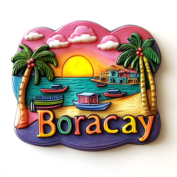 High Quality Resin Refrigerator Magnets Customizable Boracay Travel ...