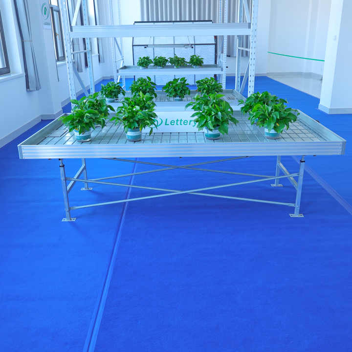 Greenhouse Ebb and Flow Trays Hydroponic Nursery Seedbed Grow Bed Rack ...