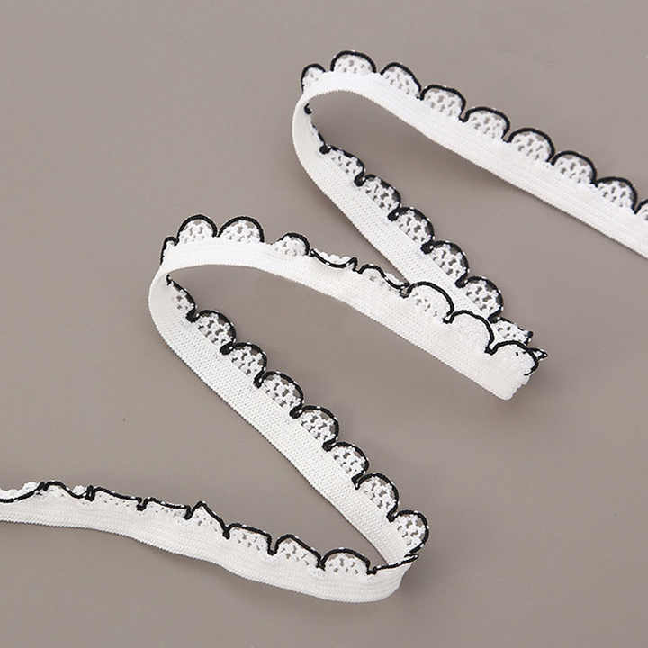 1Cm Sewing Garment Underwear Nylon Lace Elastic Webbing Band Lace Picot ...