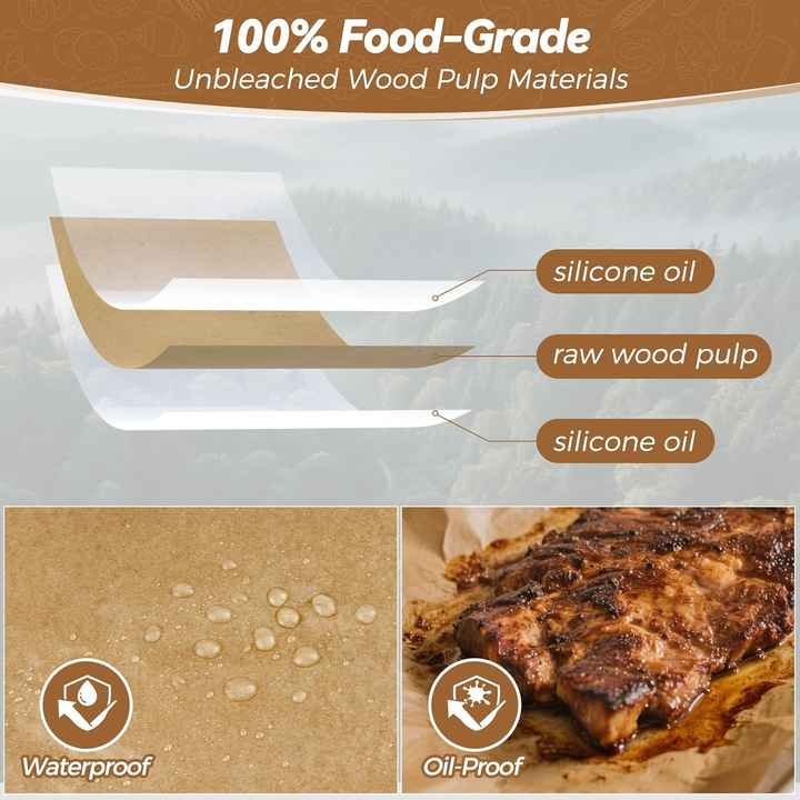 12x16 Heavy Duty Greaseproof Parchment Paper Sheets Uncoated Silicone ...