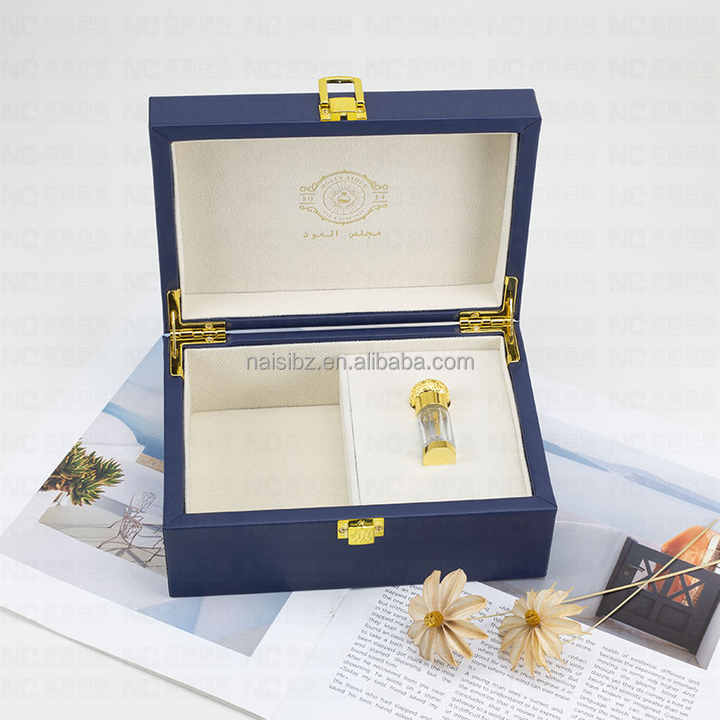 Custom Luxury Wood Oud Perfume Attar Bottle Leather Gift Boxes ...