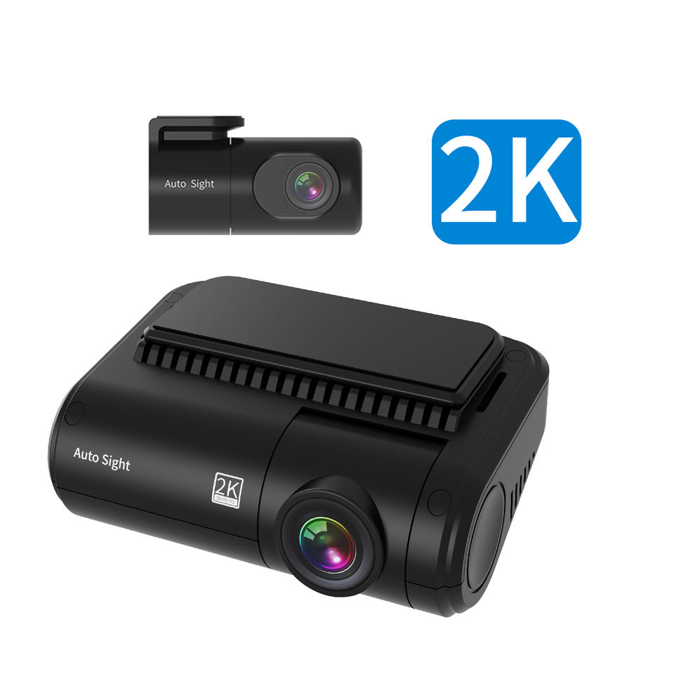 Car Black Box Dash Cam Dual Lens Front 2K Rear 1080P Parking Mode Loop ...
