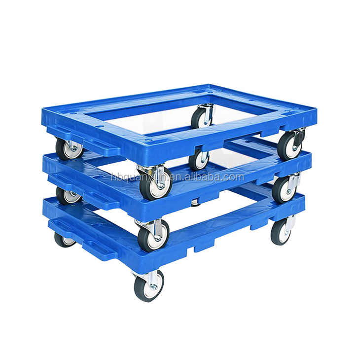 Silent Rolling Wheel Dolly Plastic Platform Trucks with Wheels for ...
