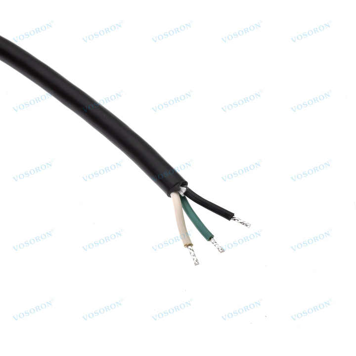 IEC 320 C14 with Screw Holes Right Angled Plug to Bare Wire End,SVT ...