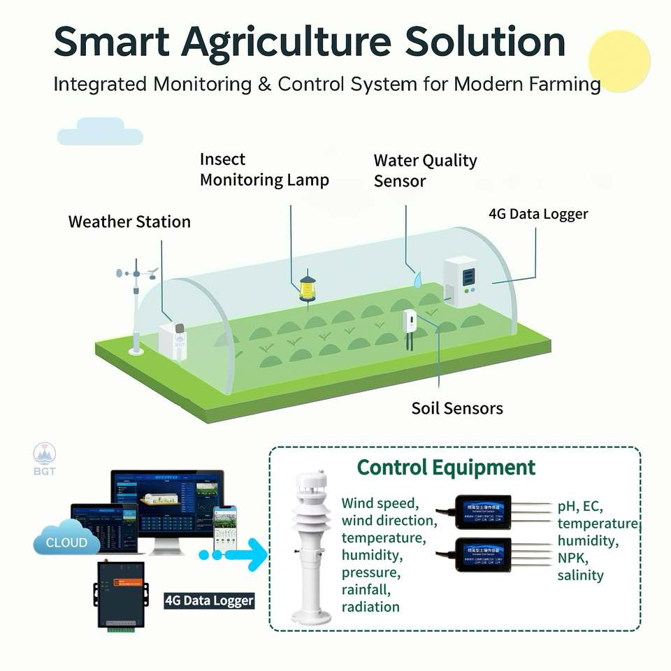 LoRaWan Soil Sensor IoT Agriculture LoRaWAN Wireless Soil Temperature ...