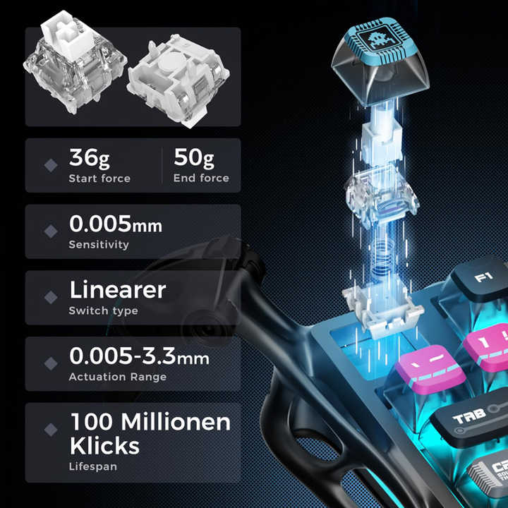 GravaStar Mercury V75 Pro HE Keyboard - 75% Layout Gaming Keyboard ...