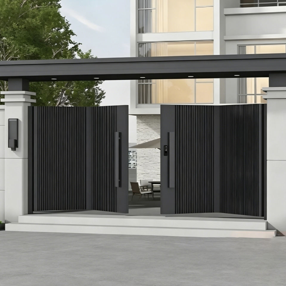 Modern Automatic Sliding Gate for Villa Driveway Aluminum Electric ...