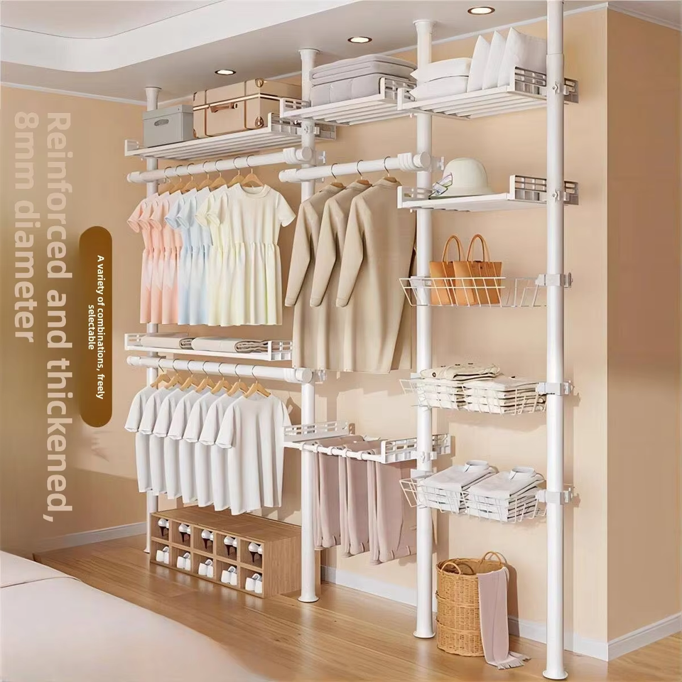 New-style Floor-standing Clothes Rack 38mm Diameter Ceiling-to-Floor ...