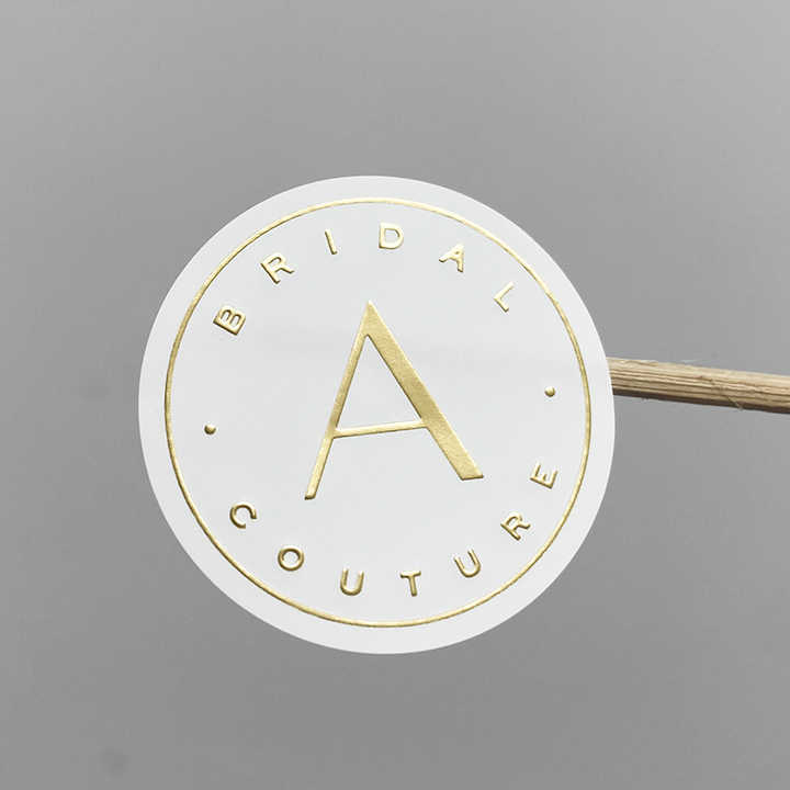 Wholesale Custom Logo Envelopes Seal Sticker 3d Embossed White Round ...