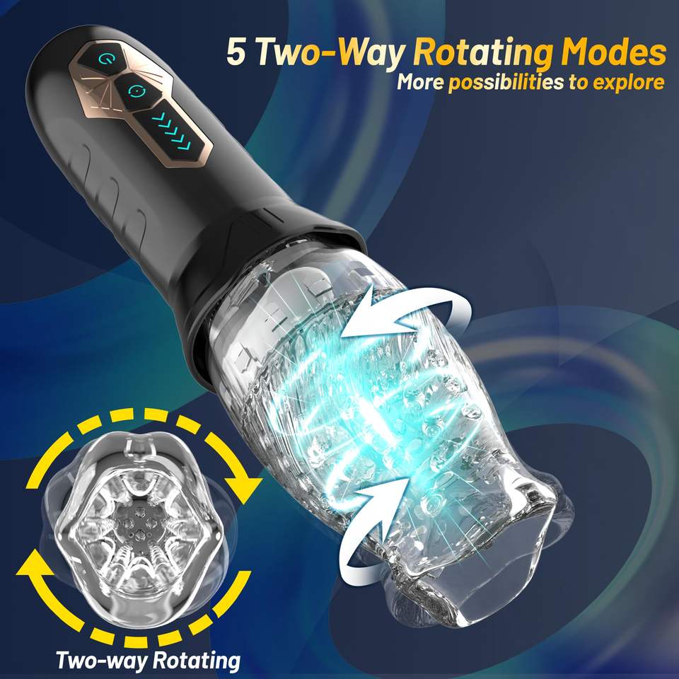 USB Rechargeable Deep Throat Spinning Vibrating Automatic Male Stroker ...