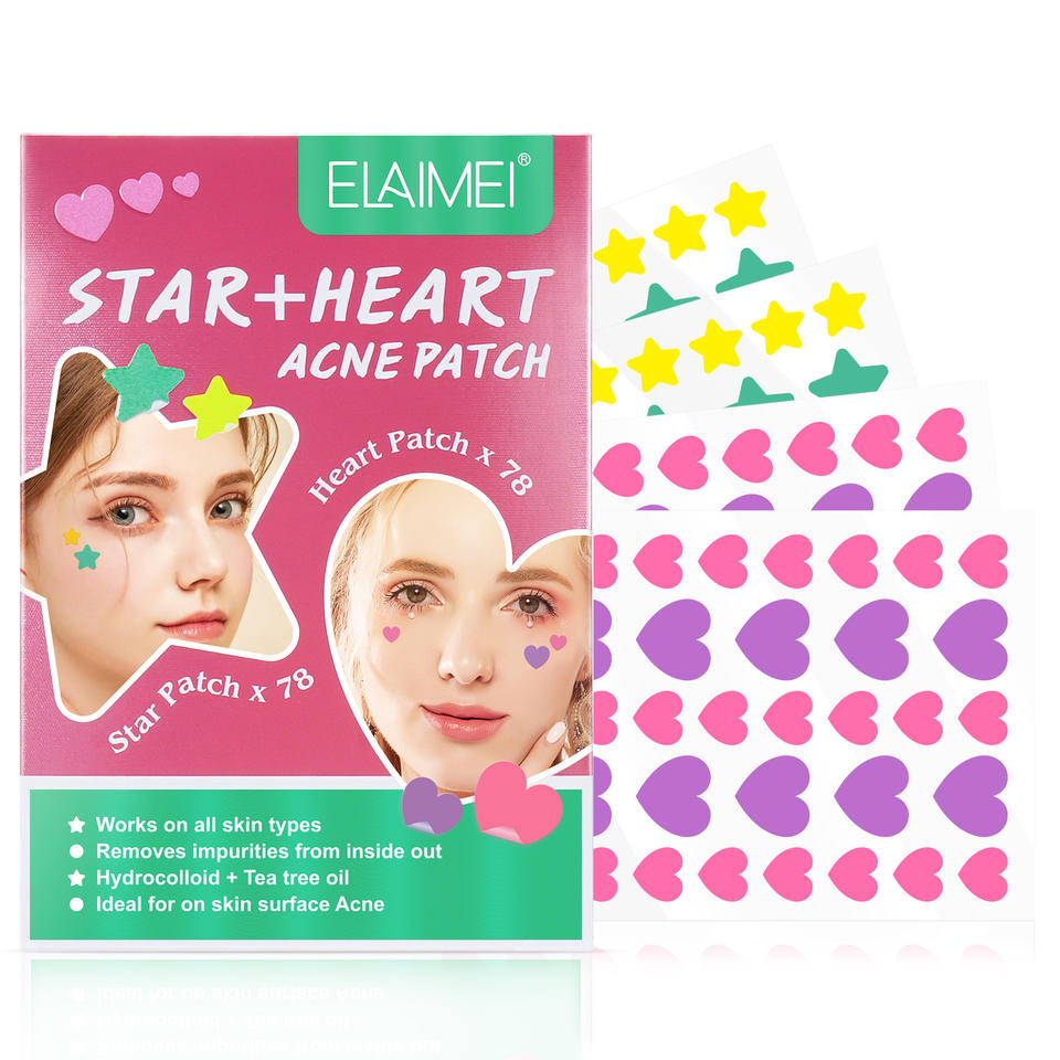 ELAIMEI Waterproof Hydrocolloid Acne Spot Treatment Plaster Pimple ...