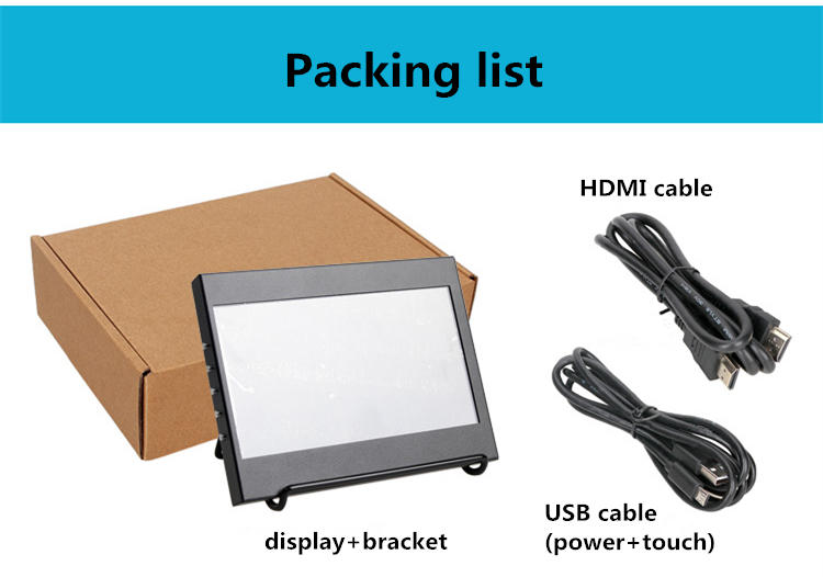 Original 7" Black 1024x600/800x480 Touch Display IPS Widescreen ...