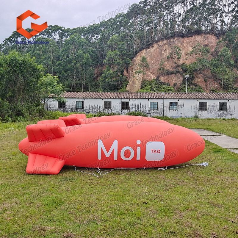 Factory Price Inflatable PVC Blimp Balloon Built-in Fan Durable Custom ...