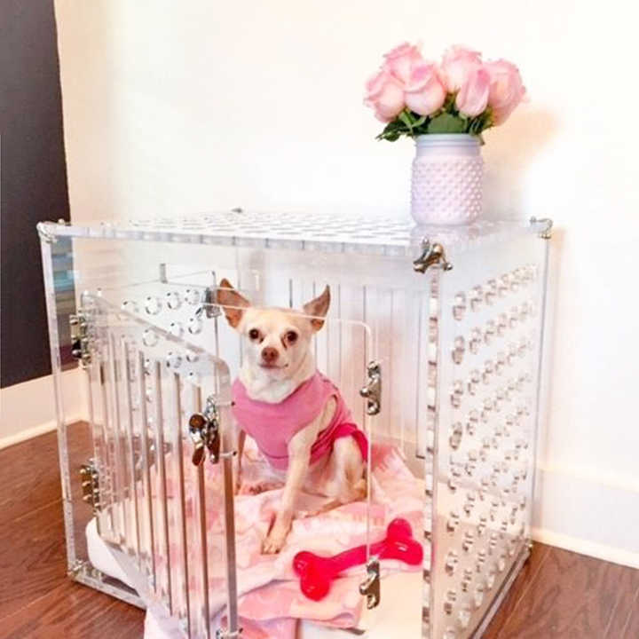 Air Permeable Clear Acrylic Dog House Customized Plexi Pet Kennel ...