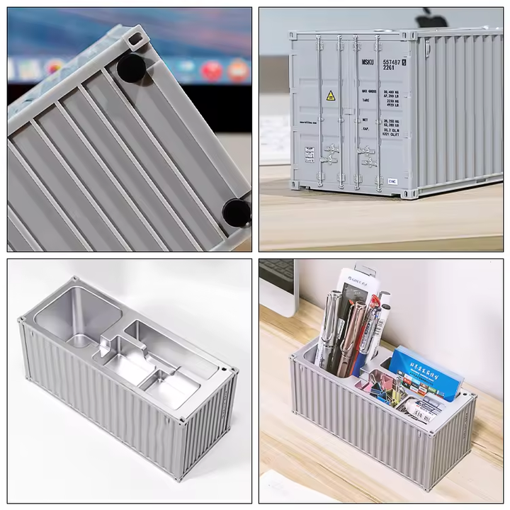 Customizable Plastic Mini Cargo Container Desk Pen Holder - 30:1 Scale ...