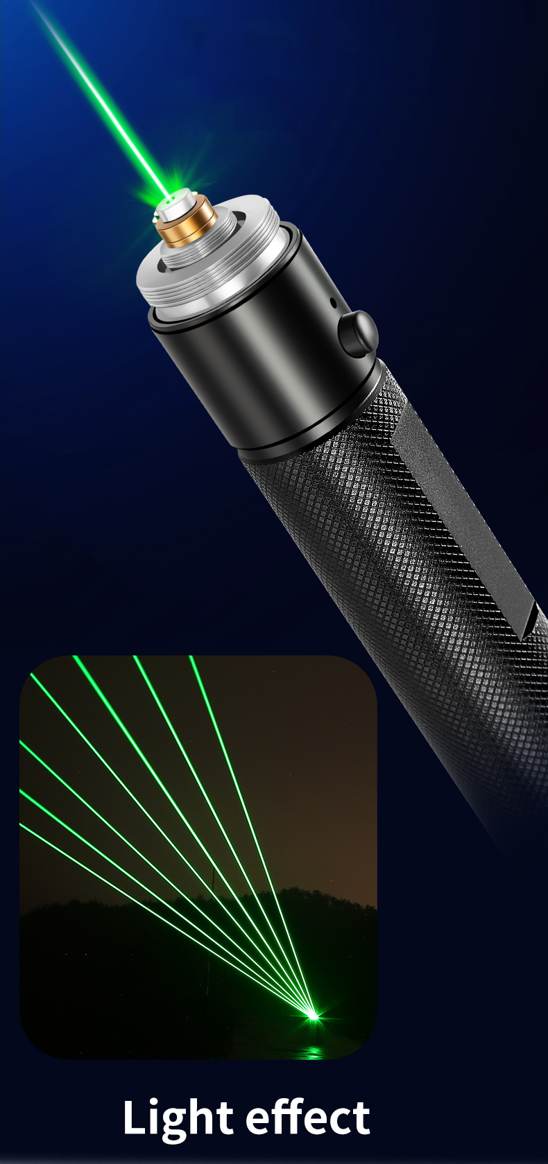 High Power Green Laser 303 Star Cat Toy Flashlight USB Rechargeable ...