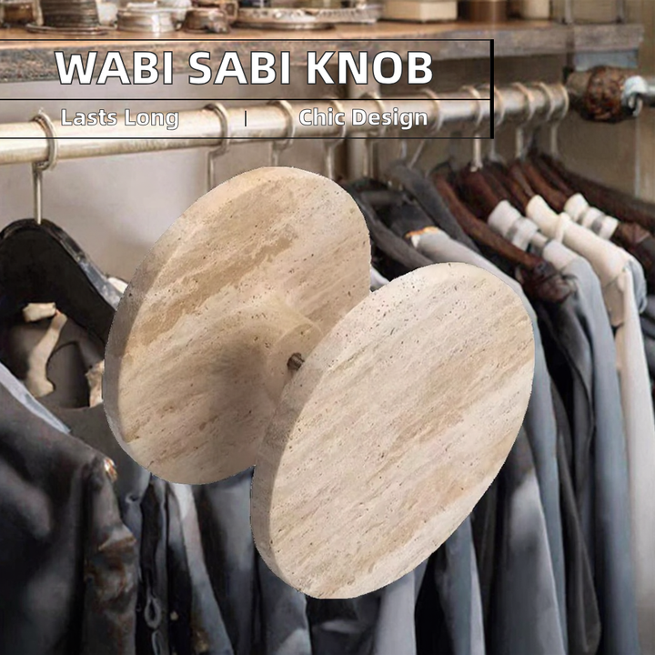 Wabi Sabi Modern Travertine Stone Natural Marble Handle Pull Knob for ...