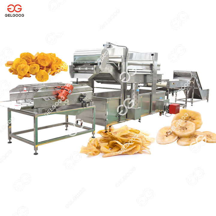 Small Scale Automatic Plantain Chips Frying Machine Gas Banana Chips ...