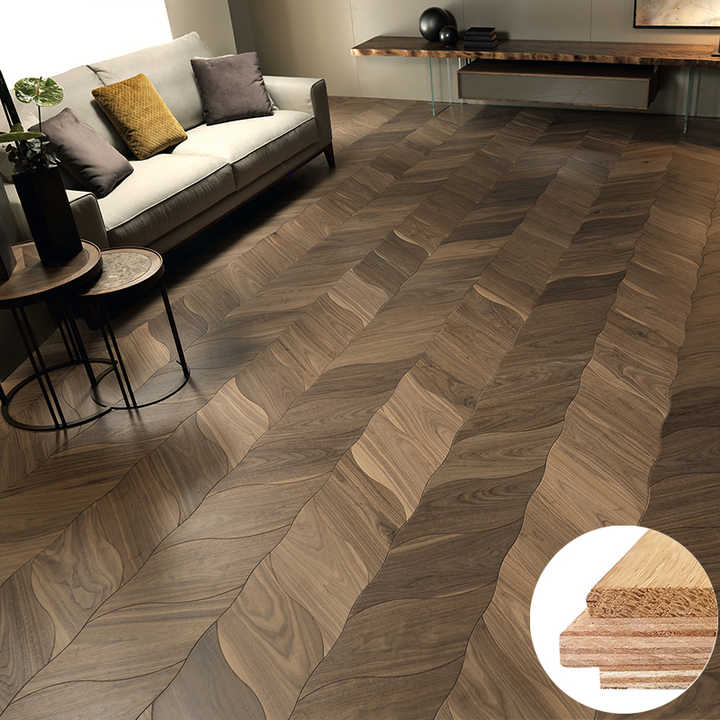 German Luxurious Design Marquetry Laminate Flooring Panels