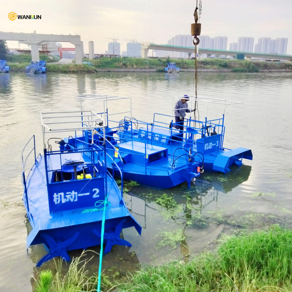 Mini Compact River Cleaning Boat Work Boat Professional Aquatic Weed ...