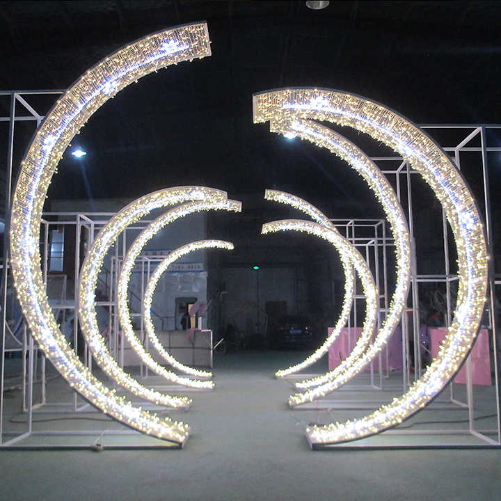 LED Street Arch Heart Outdoors Motif Lights for Festivals