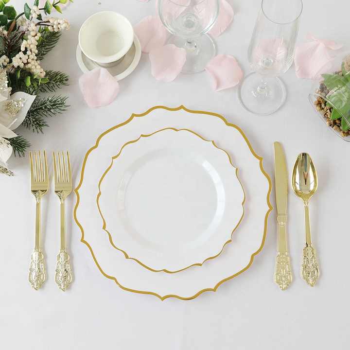 Multi Color Cheap under Plate Gold Rim Disposable Charger Plate for ...