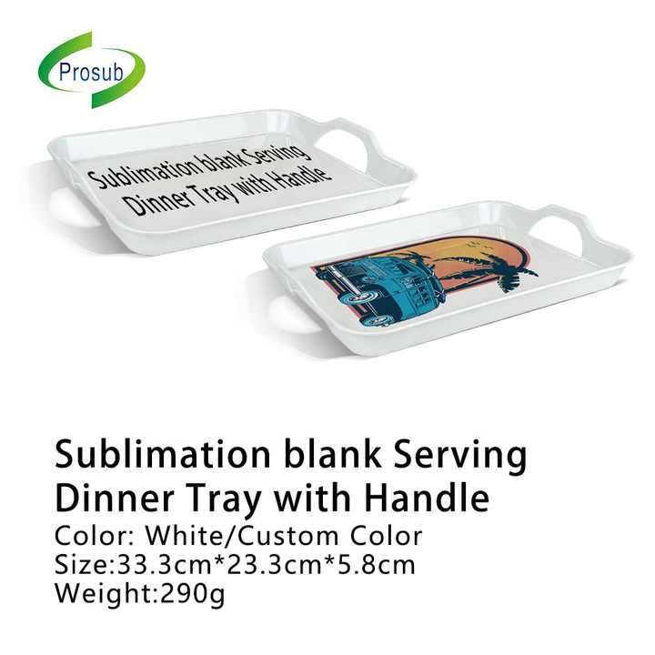 Prosub Customizable Printable White Plastic Blanks Desk Dinnerware ...