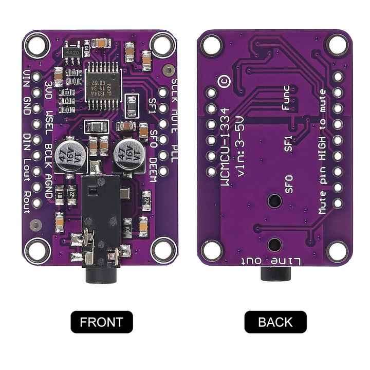 CJMCU-1334 DAC Module CJMCU-1334 UDA1334A I2S DAC Audio Stereo Decoder ...