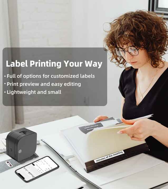 Phomemo Portable Wireless Label Printer P12 Handheld Portable Sticker ...