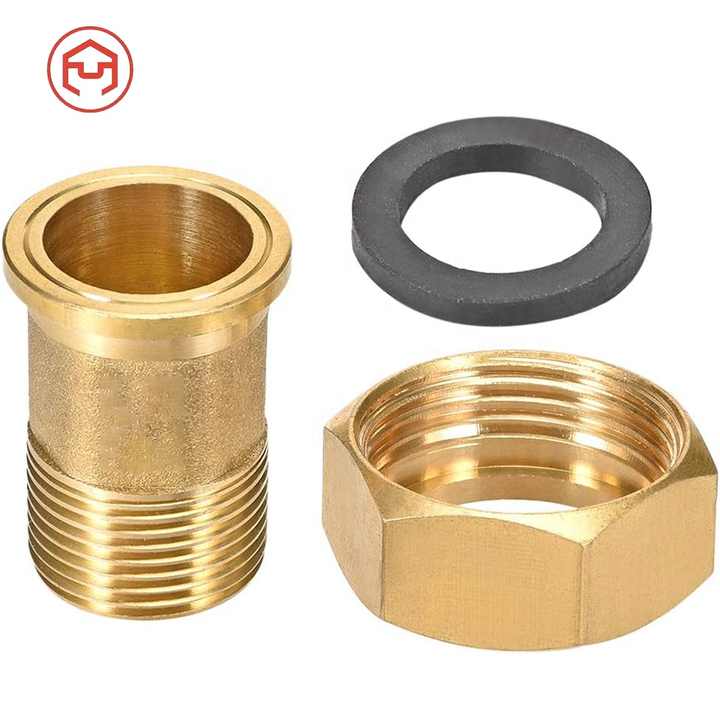 DN15 DZR Brass Water Meter Connector Union Cooper Parts