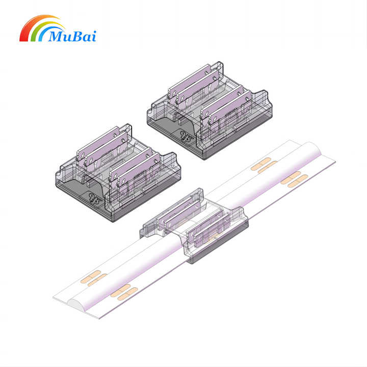 RGB COB Strip Connector 4 Pin 10mm RGB Connector Striscia Luminosa COB ...