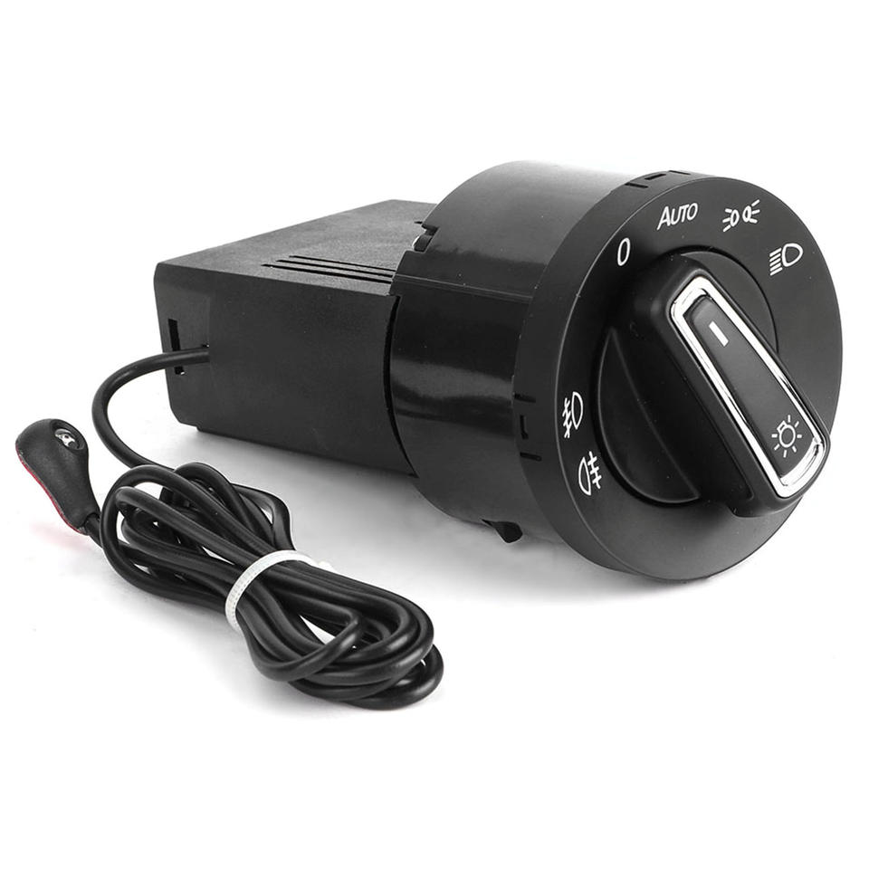 1C0941531 Auto Headlight Control Switch Chrome Switch Plug for VW Polo ...