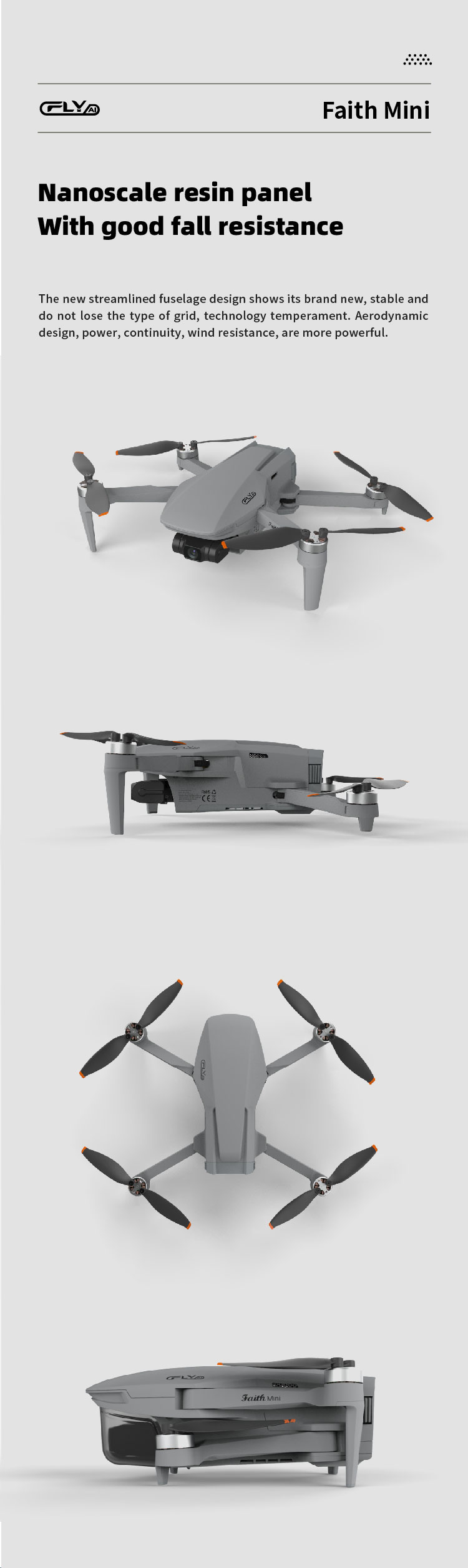 2023 New Arrival C-fly Faith Mini Drone 4k Camera Drone 3-axis Gimbal ...