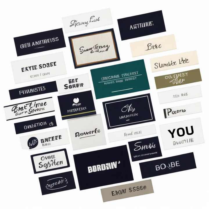 Customized Brand Logo Clothes Garment Fabric Labels High Density ...