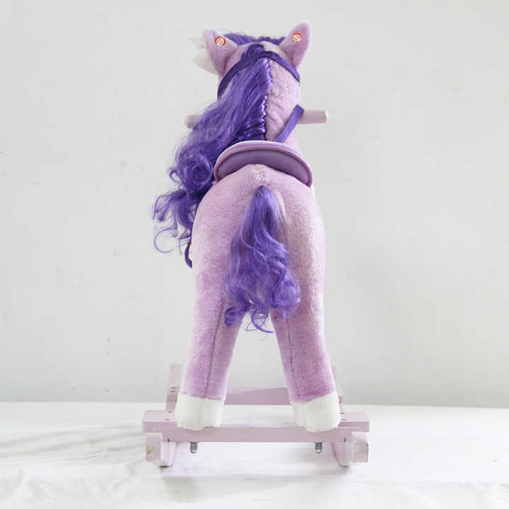 DR Purple Plush Rocking Horse With Moving Mouth and Music Stuffed ...