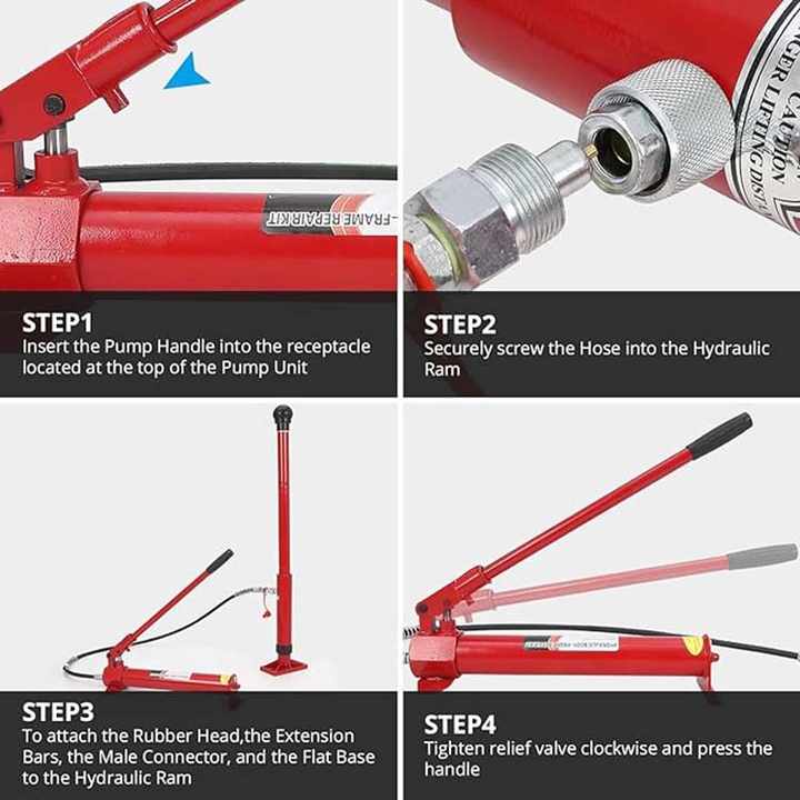 Car Body 10ton Porta Power Jack - Hydraulic Frame Repair Kit