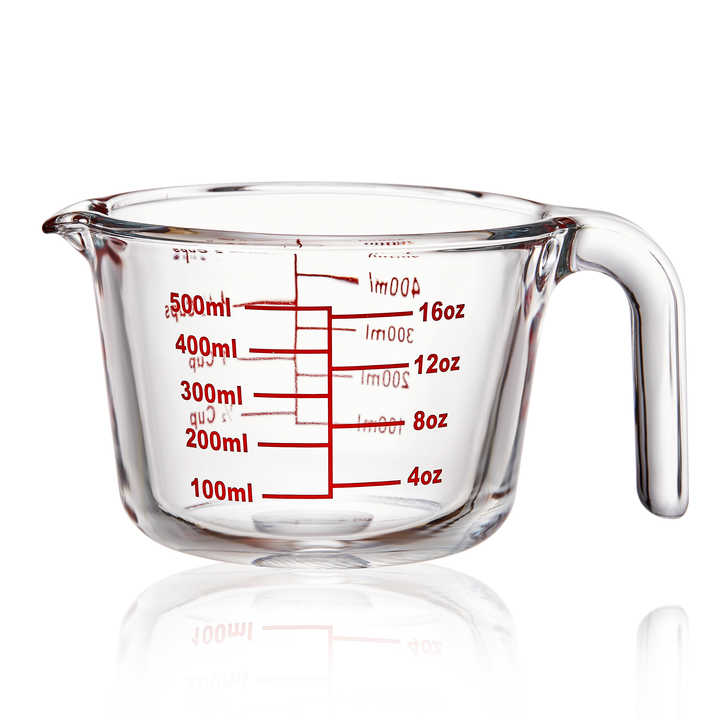 Glass Measuring Cup Microwave and Oven Safe Clear Measuring Cups 1Cup ...