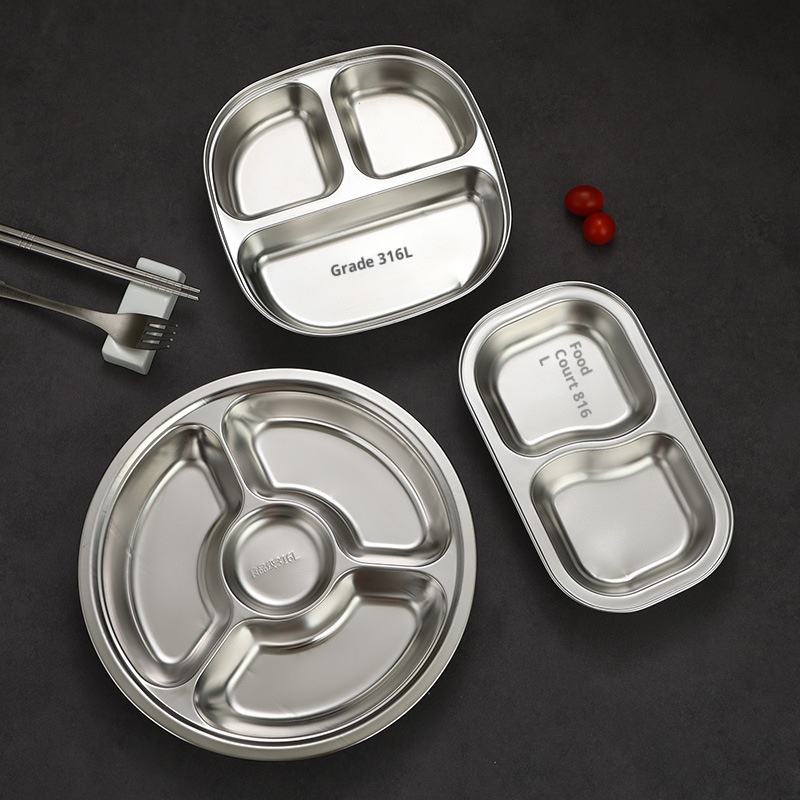 316 Stainless Steel Meal Tray Kindergarten Cartoon Lunch Box Student ...