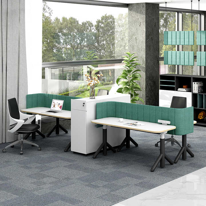 4 Person Ergonomic Smart Work Station Electric Height Adjustable ...