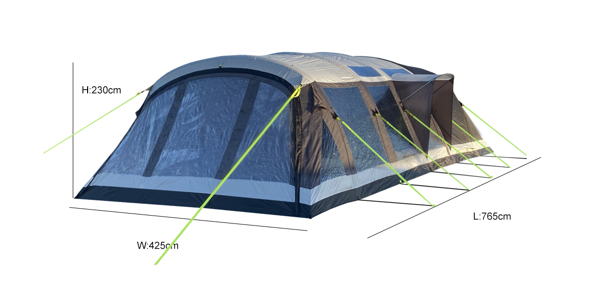 6 Person TPU Inflating Poles Family Holiday Large Camping Tents ...