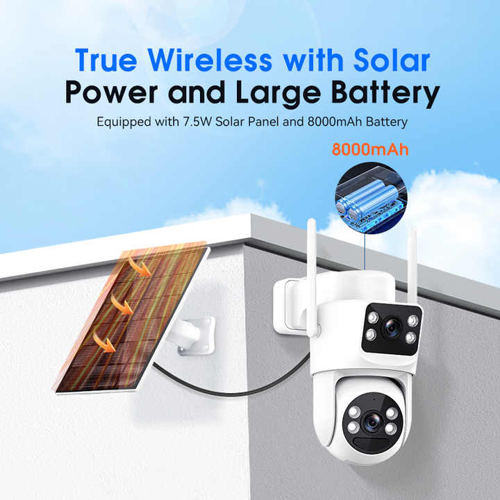 4mp Two Way Audio Cctv Camera Solar V423A Wifi IP Camera Smart Outdoor ...