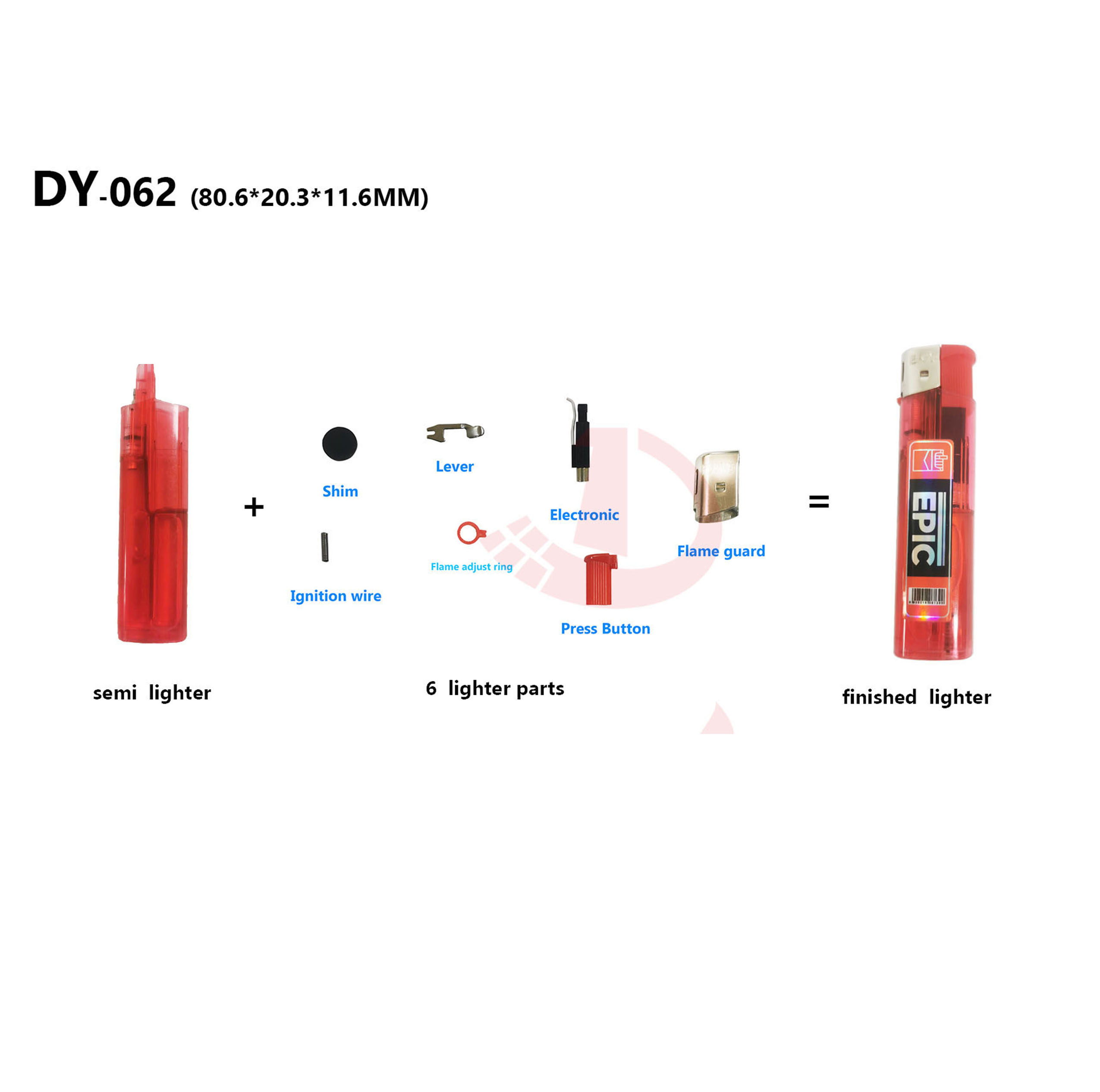 Parts of a bic lighter store