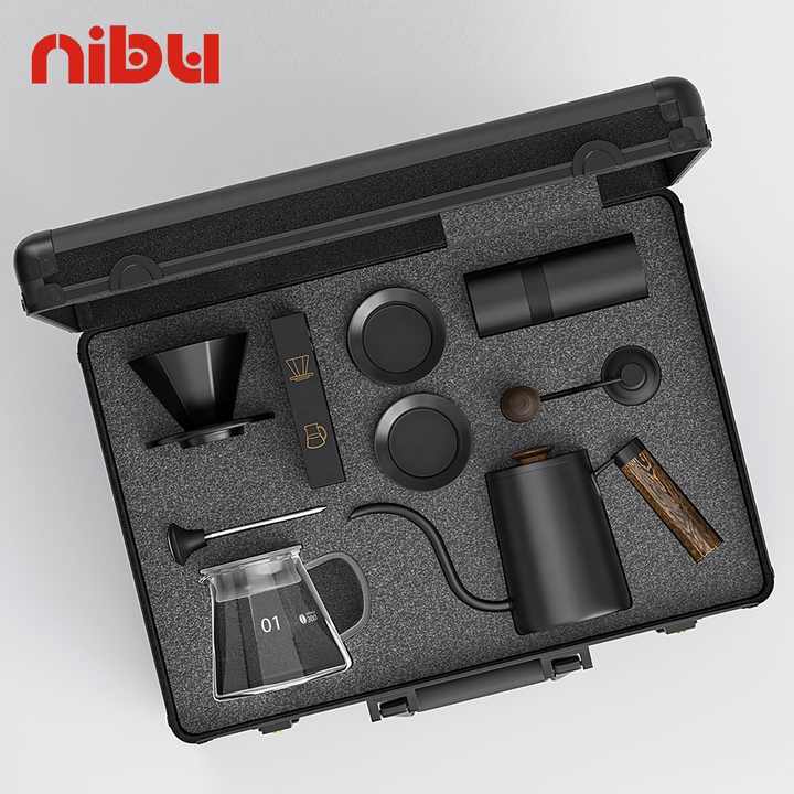 NIBU Barista Tools - Premium Drip Coffee Set with Grinder