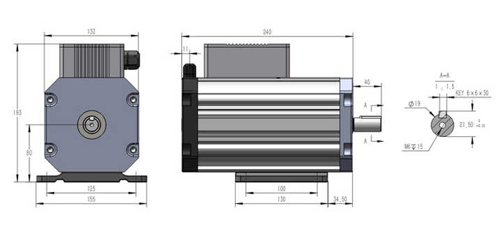 24V 2000W DC Brushless Motor - 3000RPM for BOAT & Home Appliance