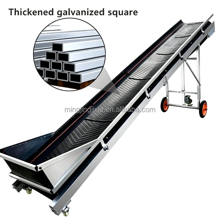 Portable Belt Conveyor to Load Cement Fertilizer Grain Bags Mobile Bag ...