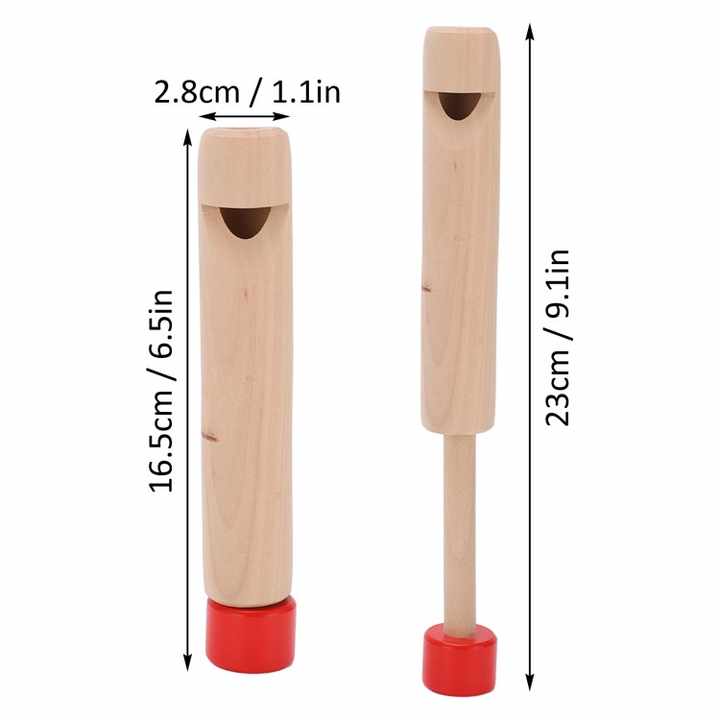 Wooden Slide Whistle Push Pull Voice Change Flute Educational ...
