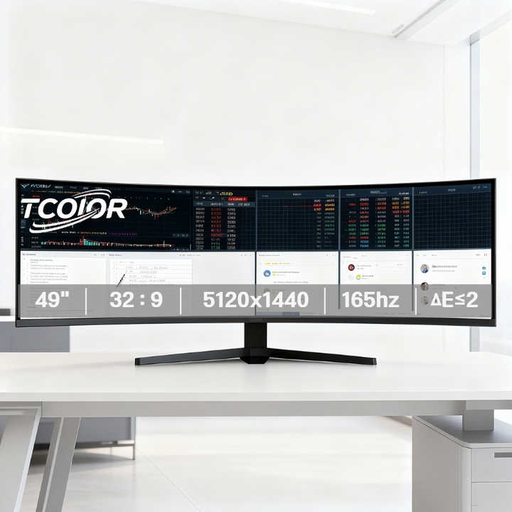 gaming monitor 49 Inch 5K Curved 165Hz Ultra Wide Screen pc monitor ...