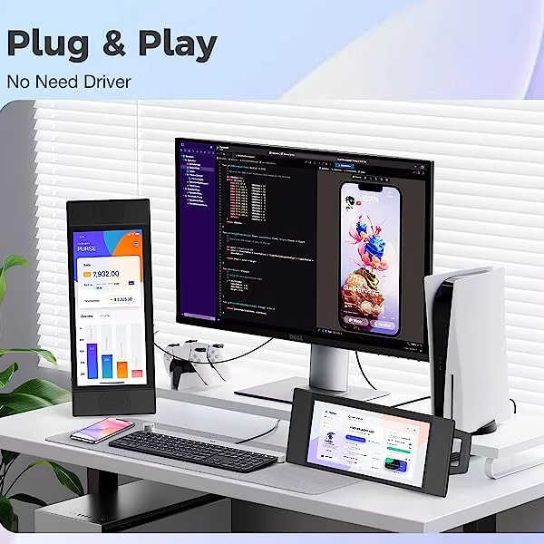 L1 12.3" User-Friendly Touchable Screen Extender FHD 1080P IPS Gaming ...