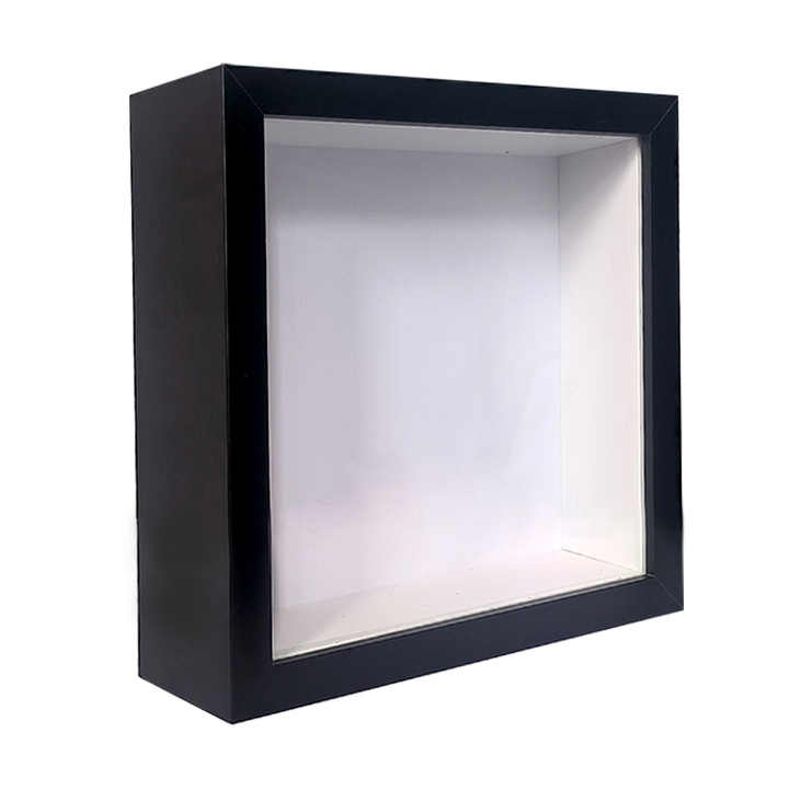 Black 5cm 3D Hollow Deep 8x8 Shadow Box Frame - Modern Photo Frame