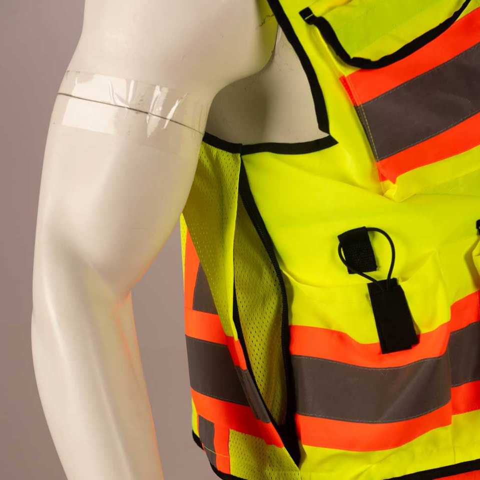 ANSI/ISEA 107 10+ Hi Vis Polyester Construction Surveyor Safety Vest ...